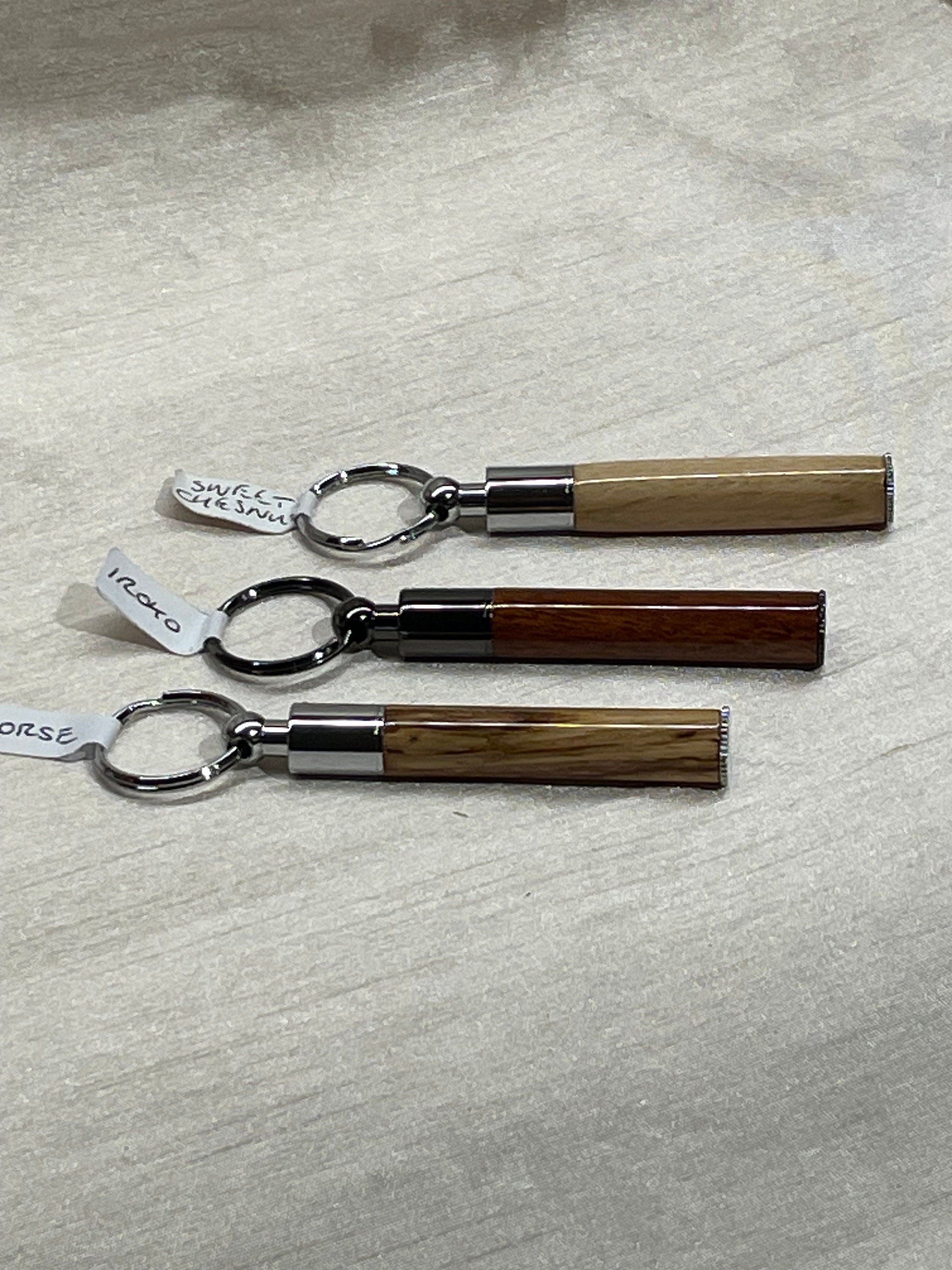 Handmade Wooden Keyring Pen - Etsy UK