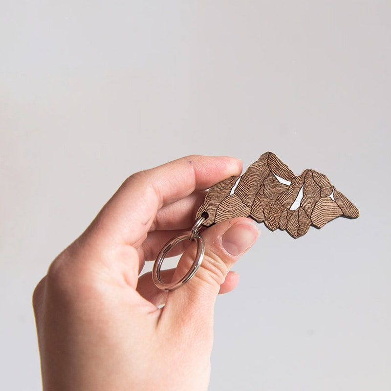 Mountain Keychain - Etsy