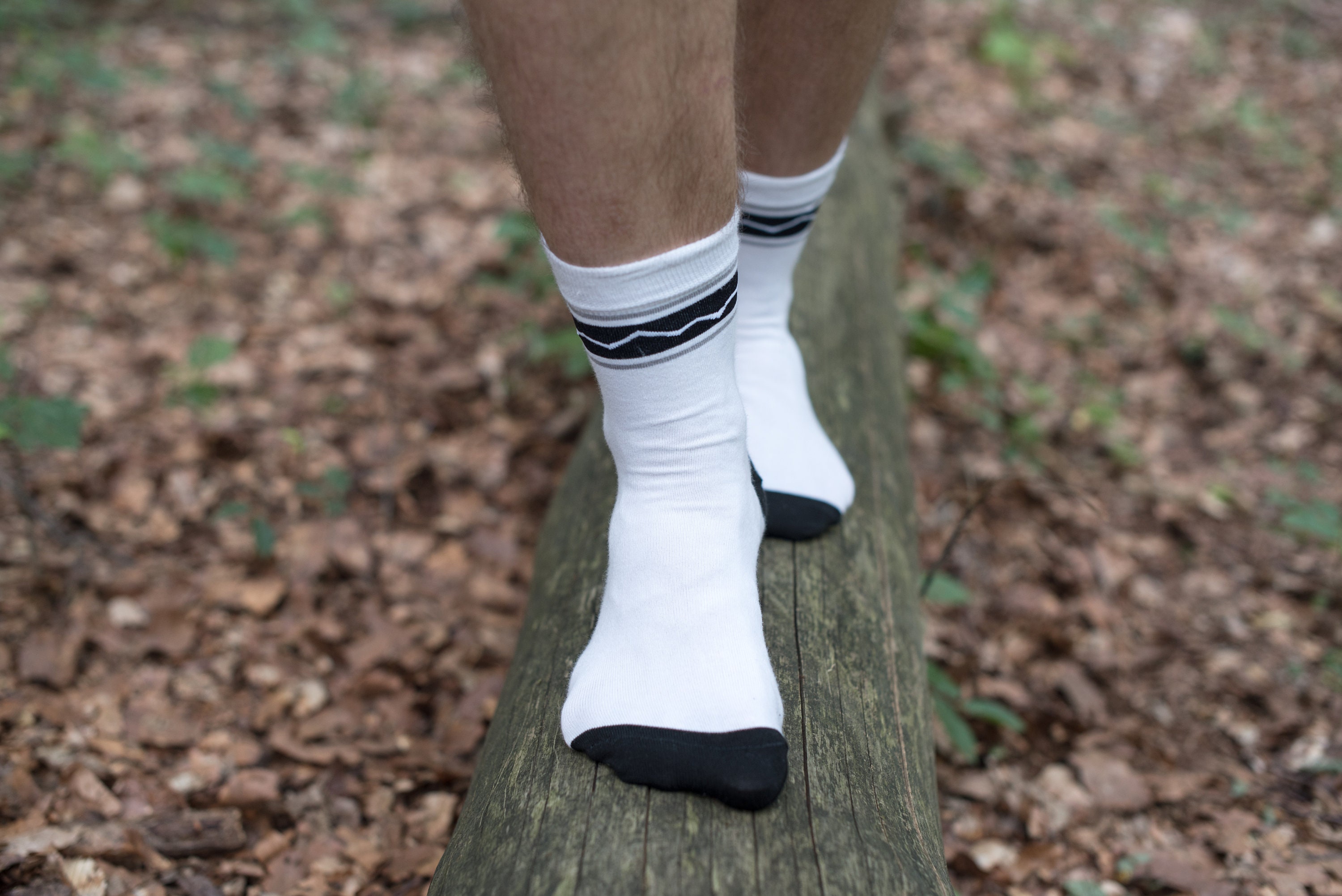 White Retro Look Socks / Urban Hiker Cotton Socks / Casual - Etsy