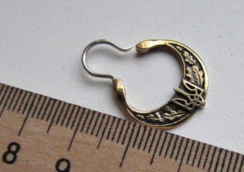 Tryzub Earring for Men Ethno Slavic Cossack's Style Brass - Etsy