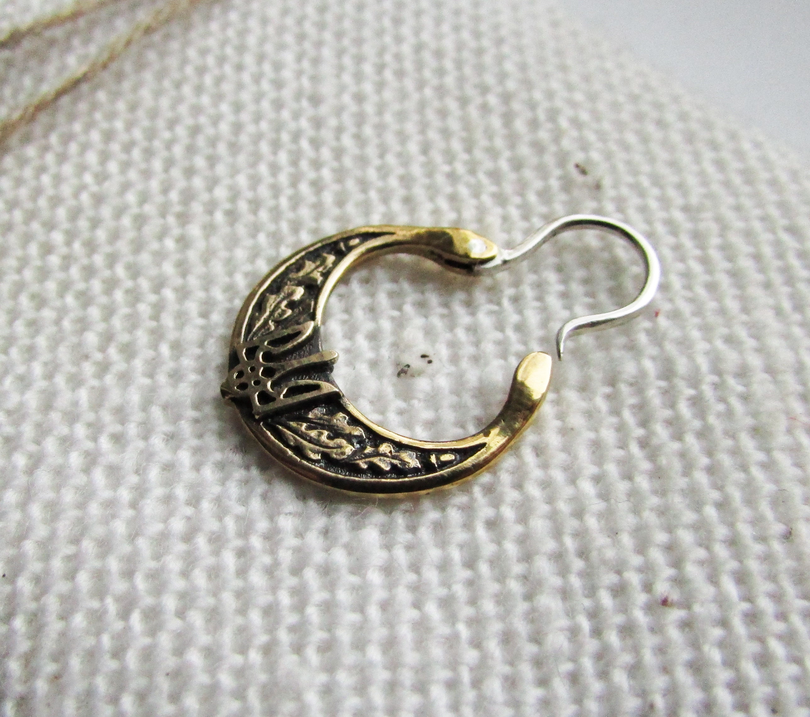 Tryzub Earring for Men Ethno Slavic Cossack's Style Brass - Etsy