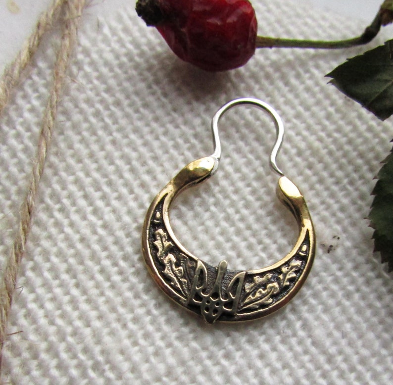 Tryzub Earring for Men Ethno Slavic Cossack's Style Brass - Etsy