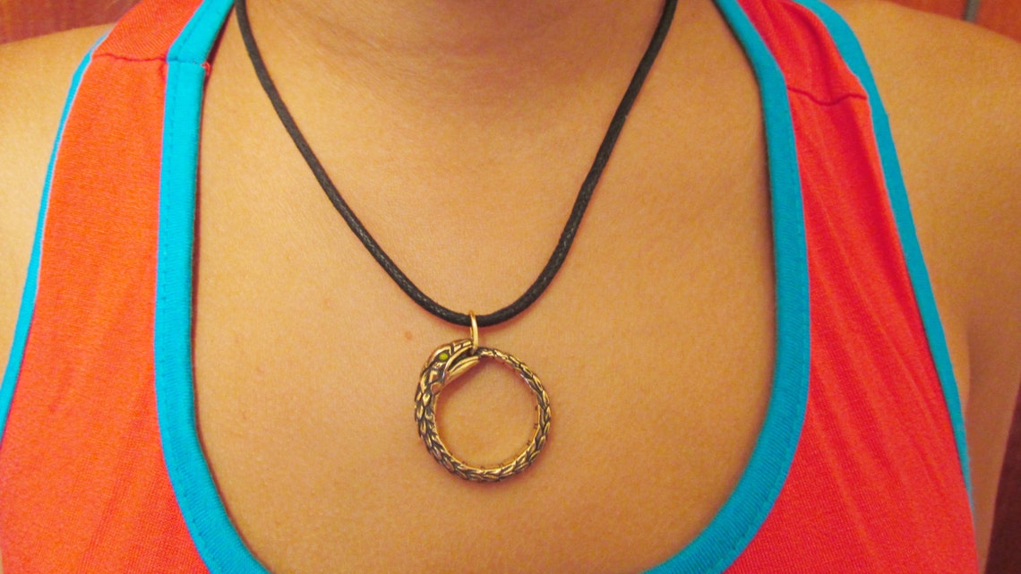 Ouroboros or Uroboros Bronze Amulets Infinity Pendant in the - Etsy