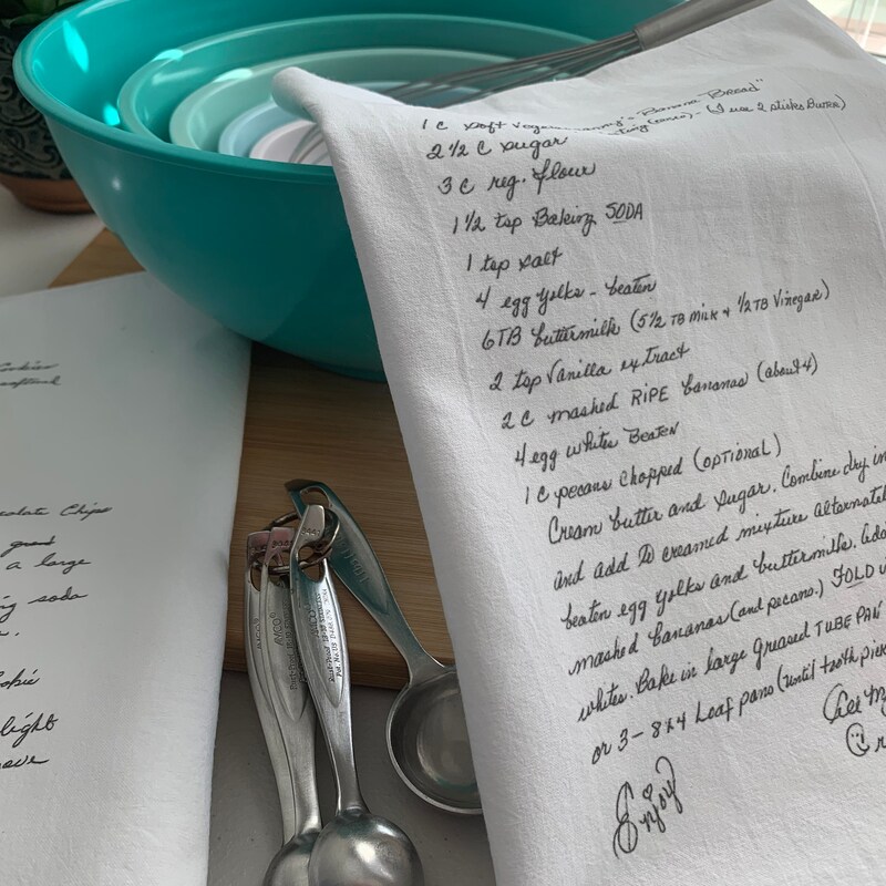 Recipe Towel - Etsy