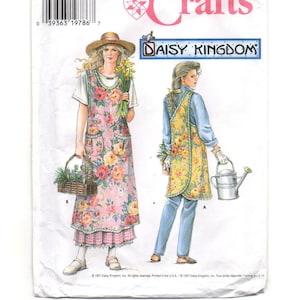 Simplicity 7481 UNCUT Misses' Daisy Kingdom Back Wrap Garden Apron ...