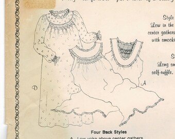 Uncut Florence Roberson 80s Sewing Pattern, Size Petite-small Nightgown ...