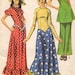 Simplicity 9420 1970s Maxi Dress Tunic and Bell Bottom Pants Sewing ...