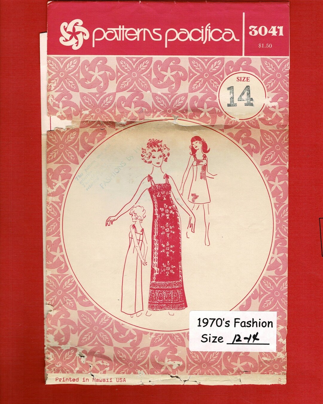 Patterns Pacifica 3041 Hawaiian Mini or Maxi Dress Spaghetti Straps ...