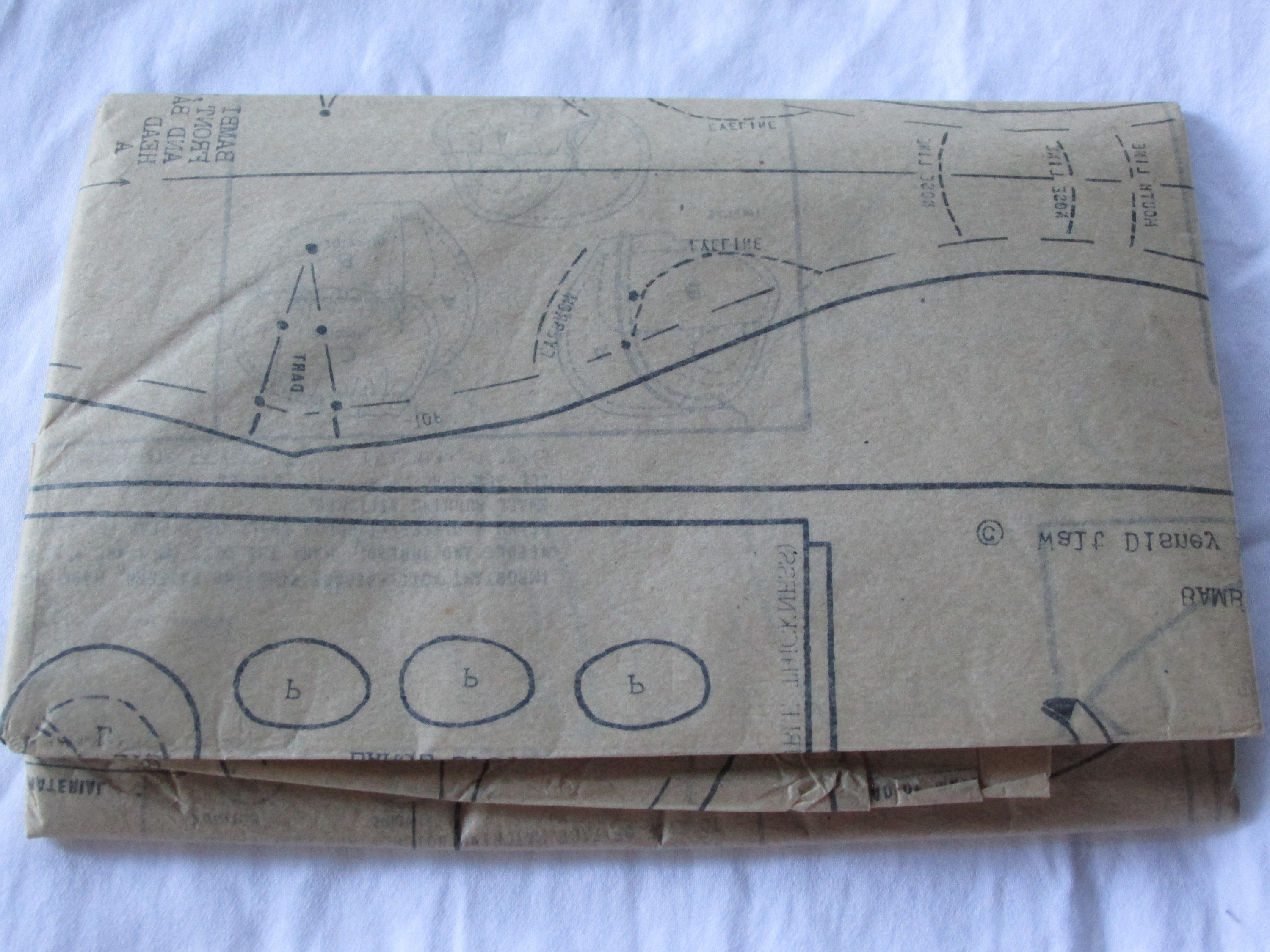 Rare Original Simplicity 7114 UNCUT Walt Disney Stuffed Toy Sewing ...