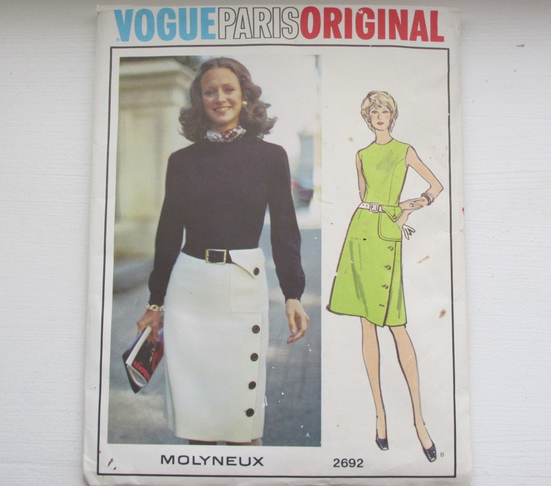 Vogue 2692 Vintage 1970s Molyneux Paris Original Dress UNCUT Sewing ...