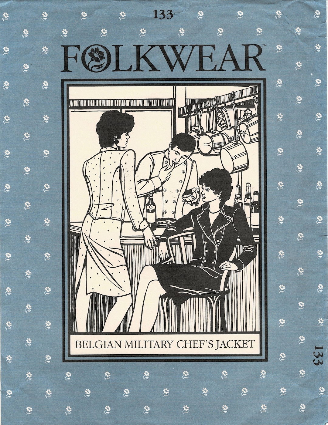 Folkwear 133 Belgian Military Chefs Jacket Historical Ethnic Costume ...