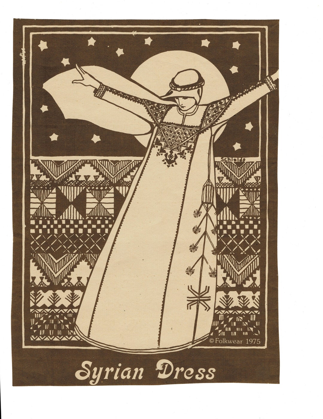 Folkwear 105 SYRIAN DRESS Ethnic Costume Sewing Pattern Uncut Vintage ...