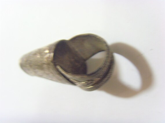 antique high tower 2 inch tall minaret silver oval tu… - Gem