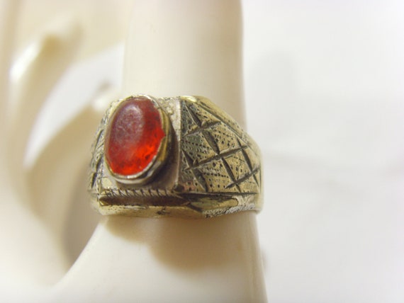 antique faux ruby old nomads tribal men rare wedding … - Gem