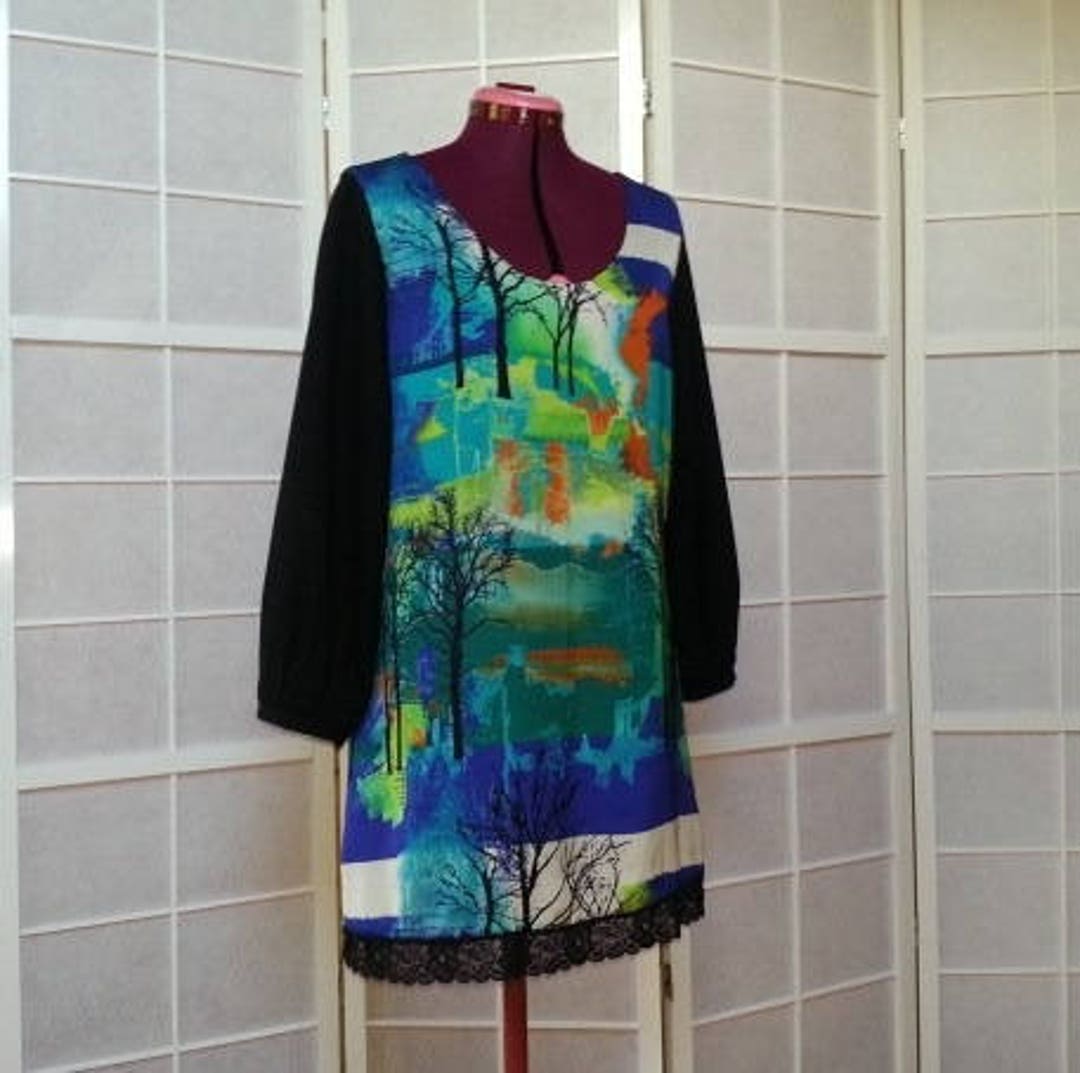 Short Dress, Long Tunic, Loose and Flowing Tunic, Long Sleeves, Fall ...