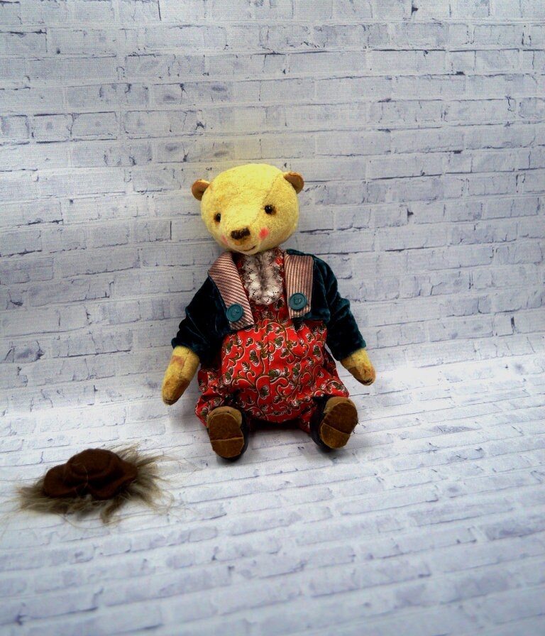 Interior Decor Vintage Style Teddy Clown Bear Original - Etsy