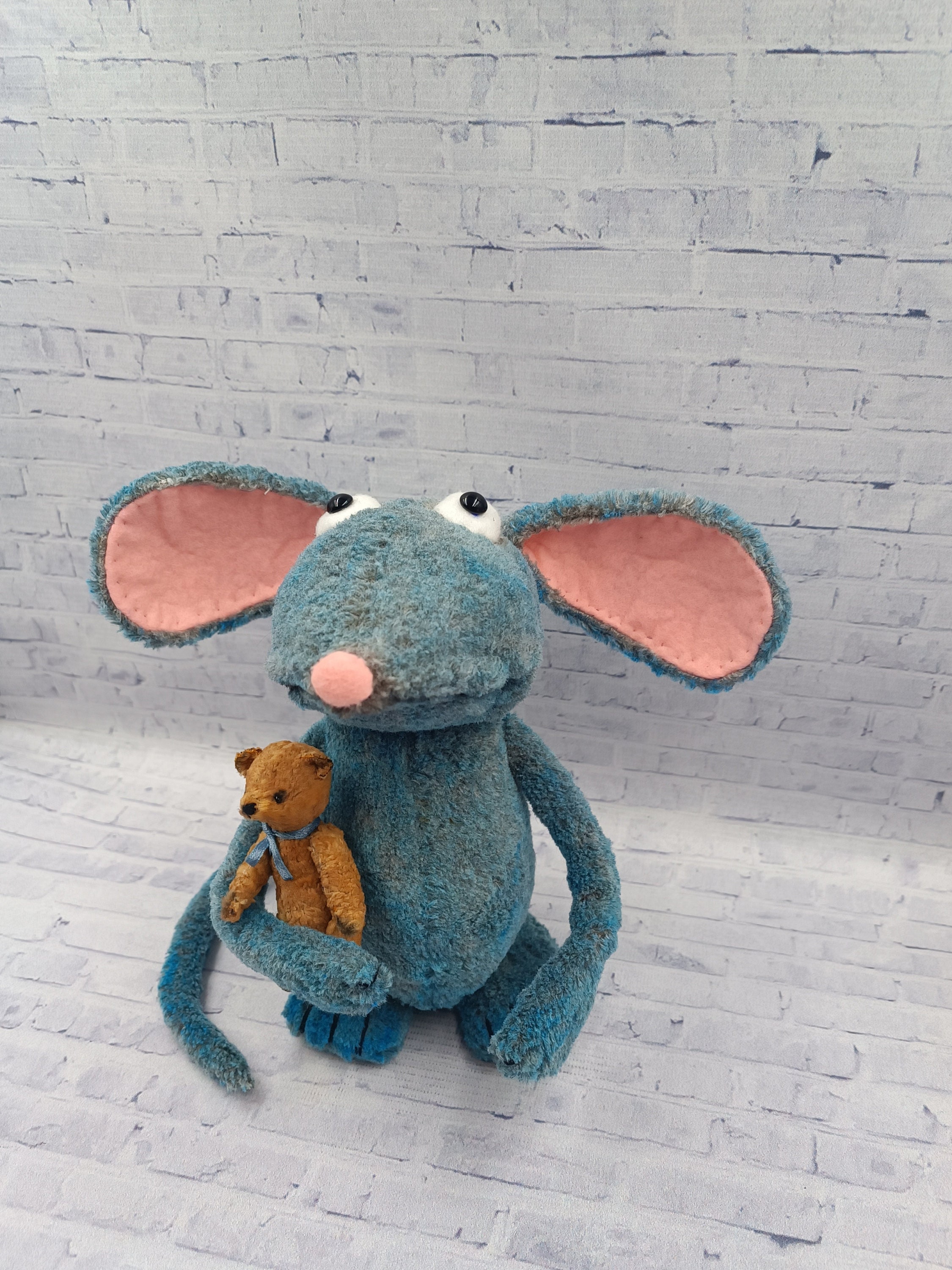 TUTTER Bear in the Big Blue House Blue Mouse Handmade Gift. - Etsy