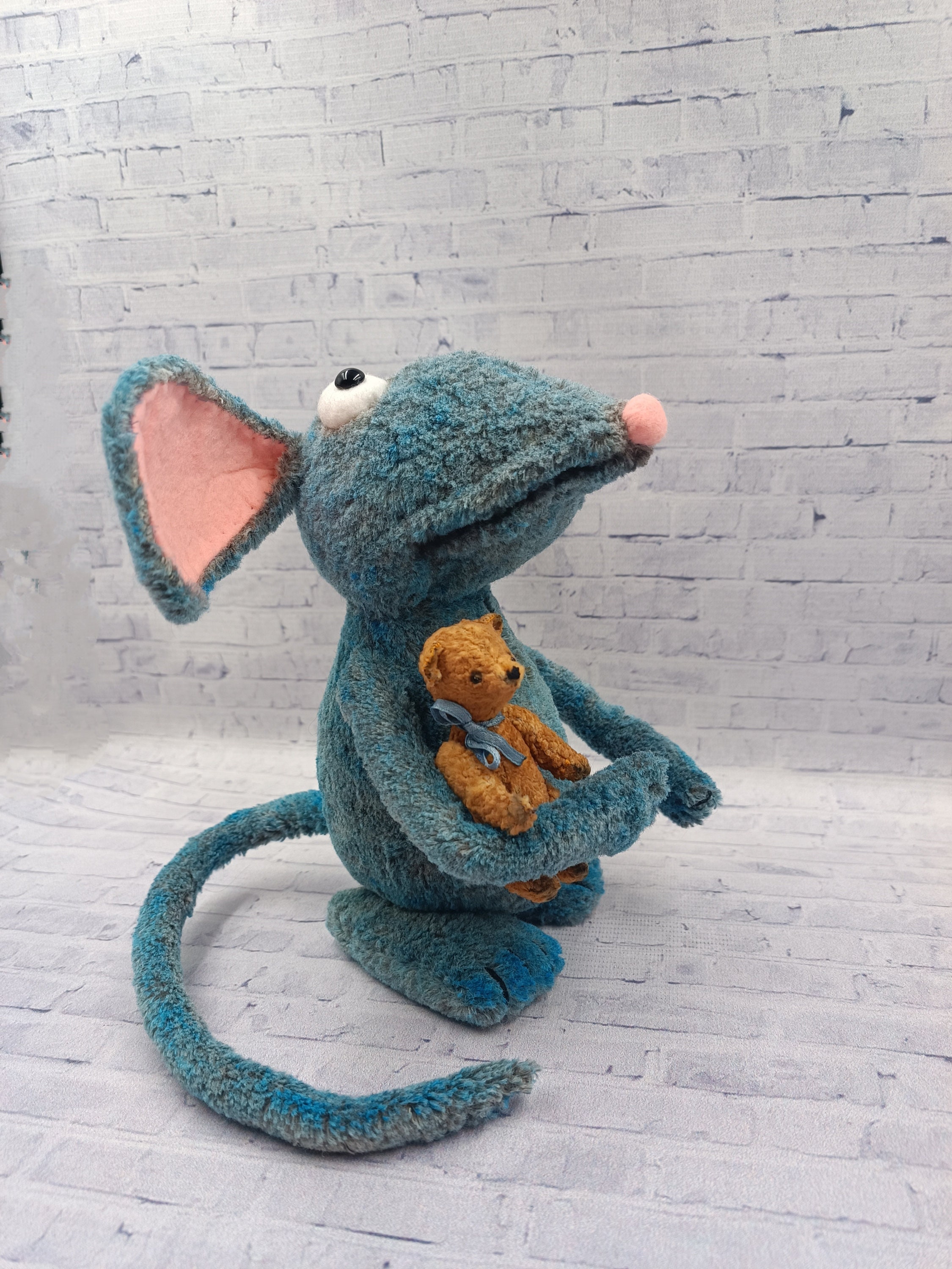 TUTTER Bear in the Big Blue House Blue Mouse Handmade Gift. - Etsy