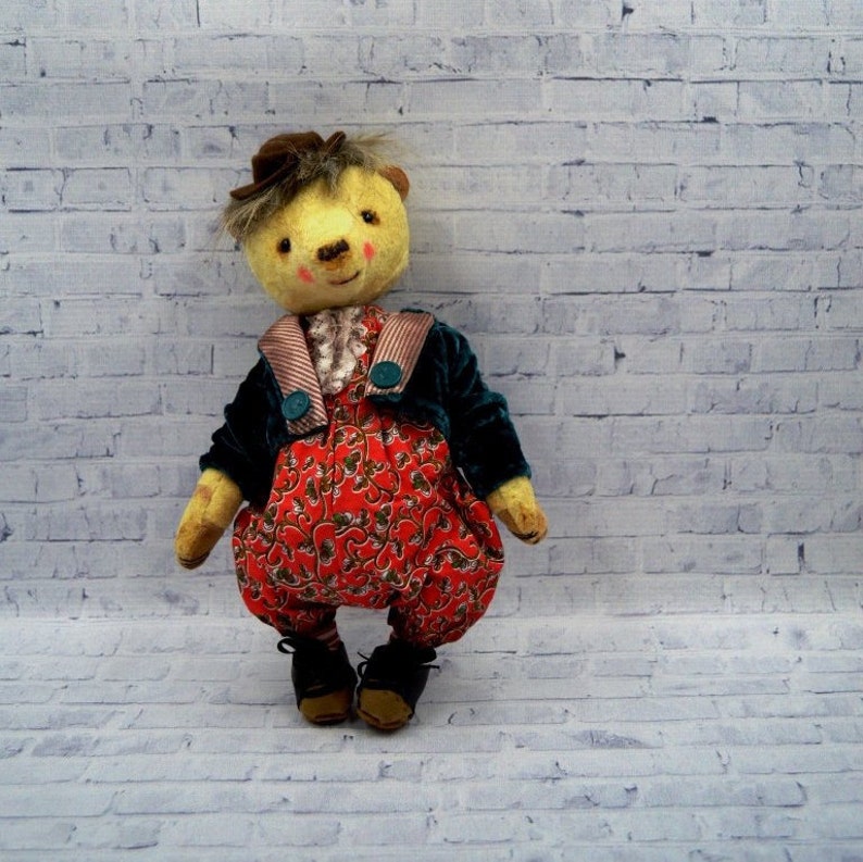 Interior Decor, Vintage Style Teddy Clown Bear, Original Handmade Gift ...