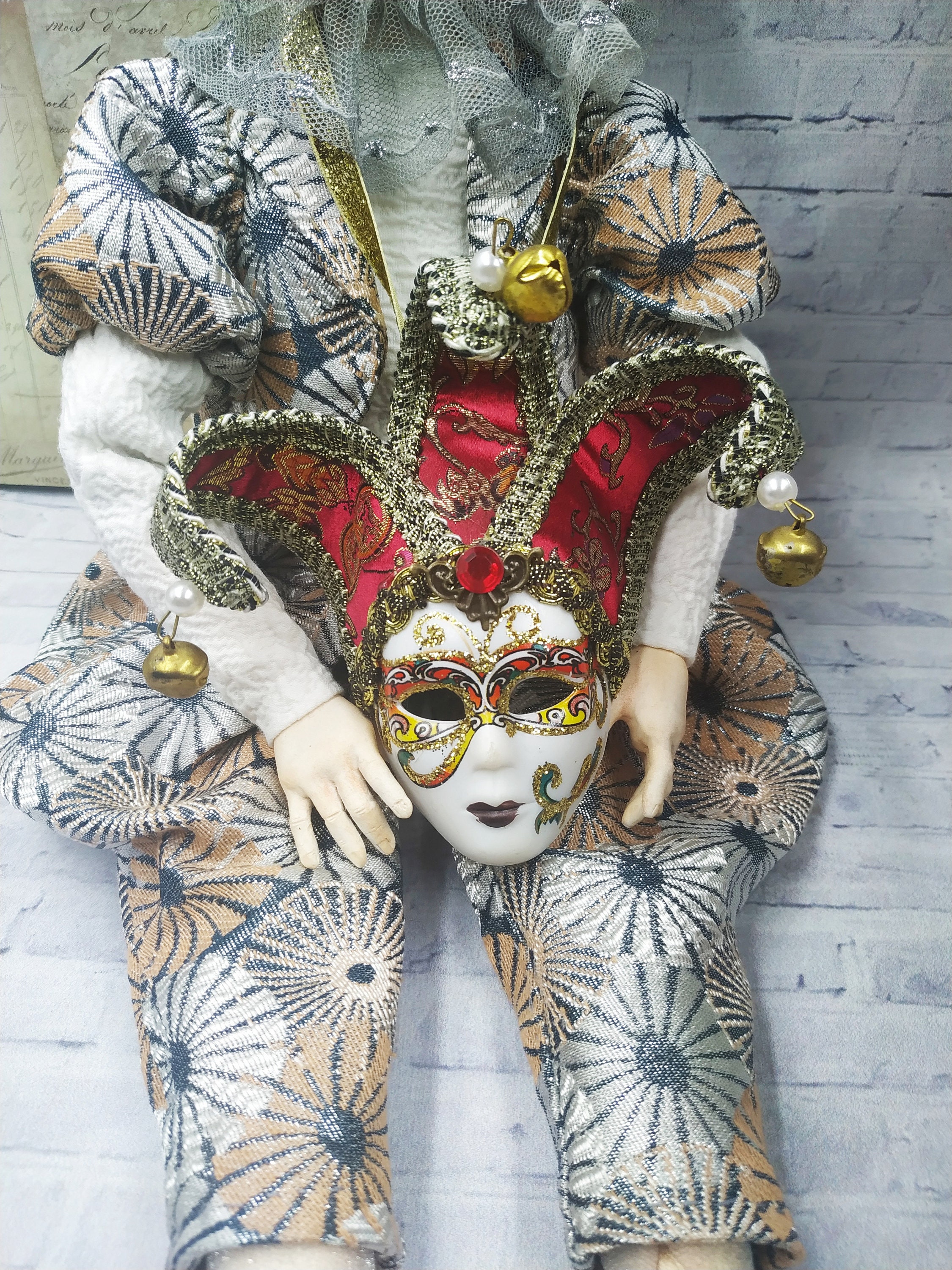 Interior Movable Pierrot Doll. - Etsy