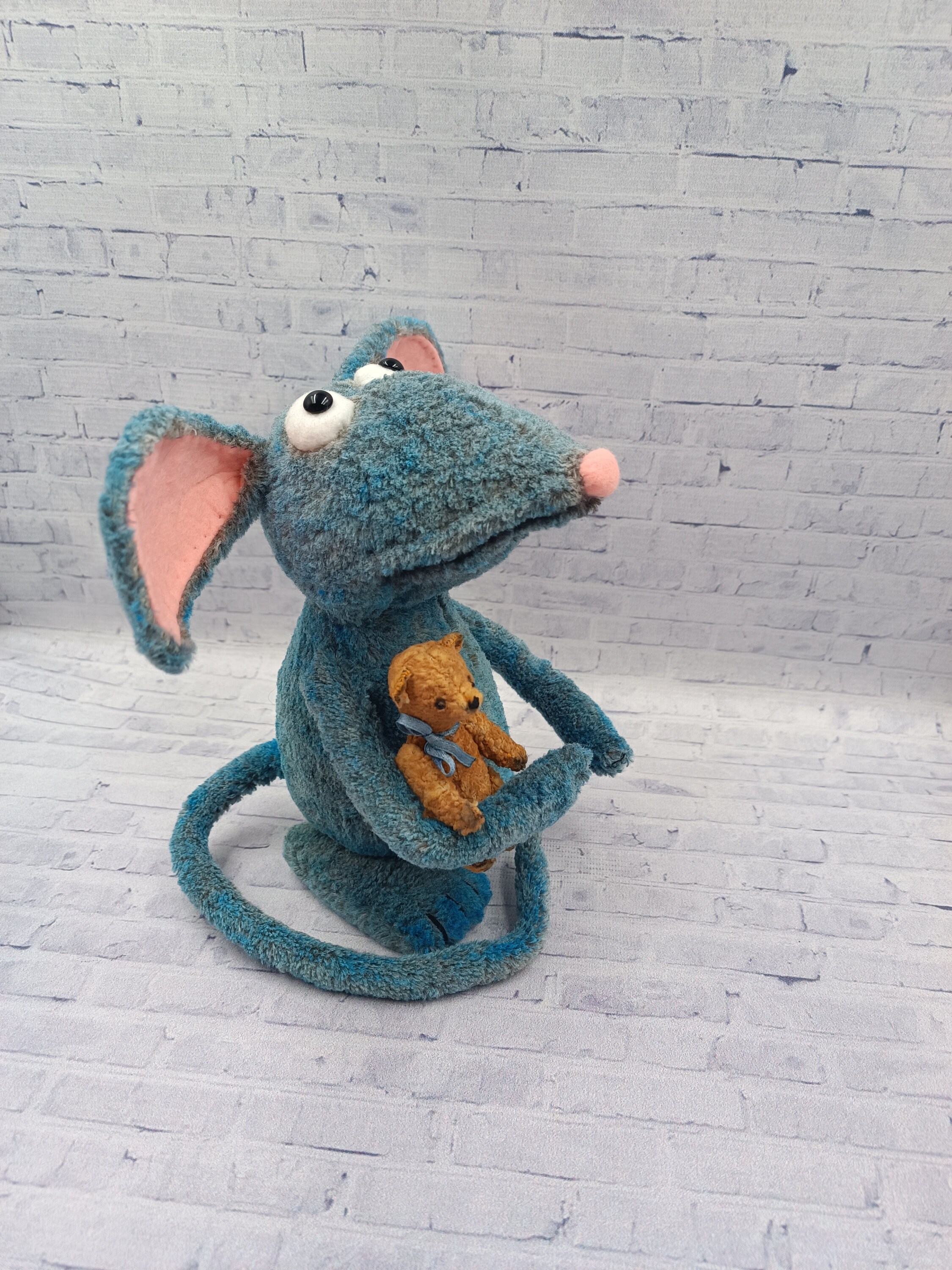 TUTTER Bear in the Big Blue House Blue Mouse Handmade Gift. - Etsy