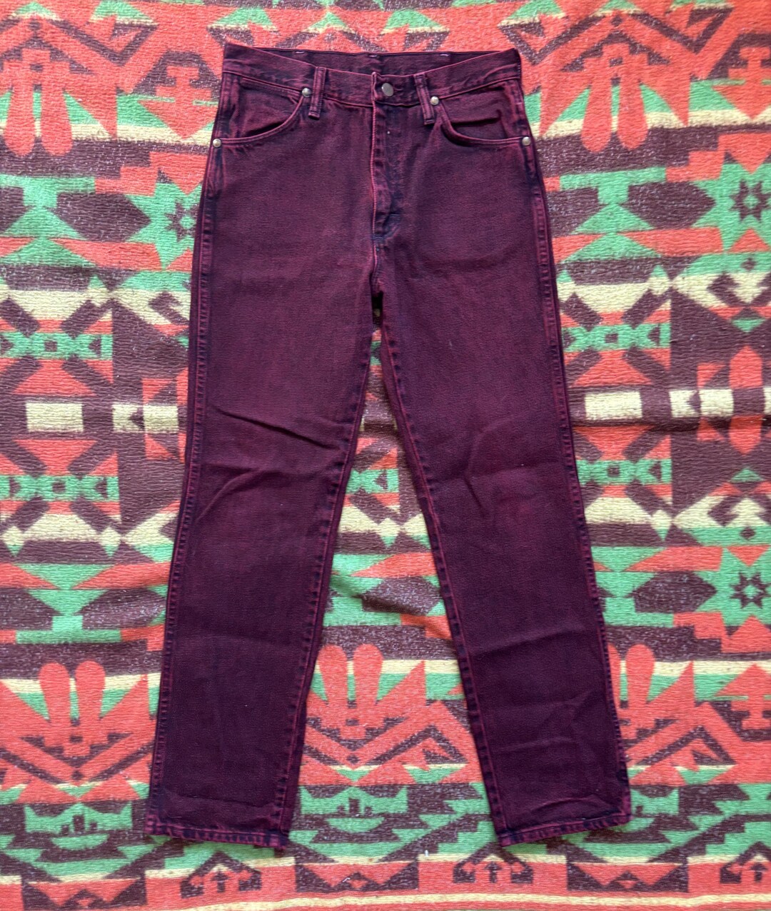 Vintage Wrangler Acid Washed Red Burgundy Denim Pants 29x30 - Etsy