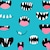 Monster Mouths Clipart Set Funny Face Element Silly Alien Teeth Clip ...