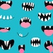 Monster Mouths Clipart Set Silly Alien Teeth Clip Art Funny Face ...