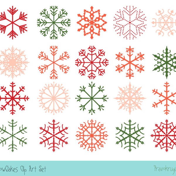Snowflake Clip Art - Etsy