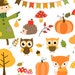 Autumn Clipart, Fall Clip Art, Digital Fall Graphic, Scarecrow Clipart ...