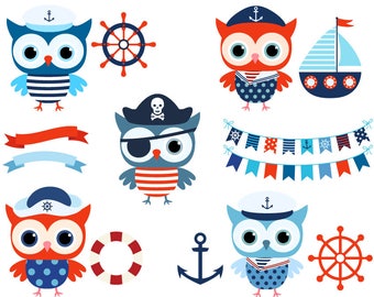 Cute nautical clipart Lighthouse clip art anchor Marine | Etsy