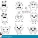 Cute Monster Clipart, Little Monster Digital Stamps, Silly Monsters ...