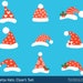 Cute Santa Hat Clipart, Santa Claus Hat Clip Art, Funny Christmas Hat ...