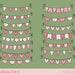 Valentine Bunting Clipart, Love Bunting Clip Art, Cute Hand Drawn ...