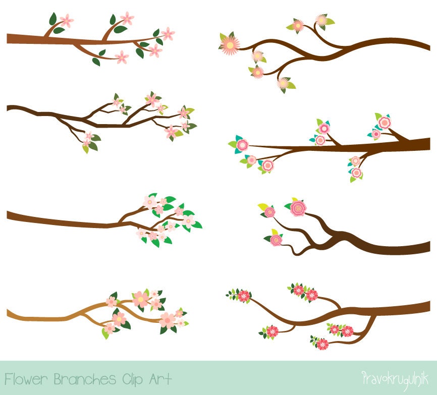 Flower Branch Clip Art