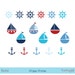 Boy Nautical Clipart, Blue Whale Clipart, Sea Anchor Clip Art, Sailing ...