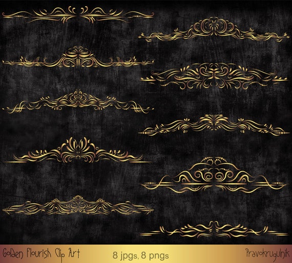 Gold Swirls Border