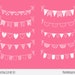 White Bunting Flags Clipart, Chalkboard Border Clipart, Doodle Bunting ...