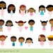 Cute Children Clipart, Multicultural Clip Art Multiracial, Stick Figure ...