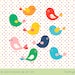 Cute Bird Clipart Set Tree Branch Clip Art (Download Now) - Etsy