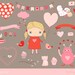 Love Clipart Collection, Hand Drawn Valentine Clip Art, Valentine's Day ...