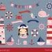 Pink Nautical Clipart, Lighthouse Clip Art Baby Shower, Cute Girl ...
