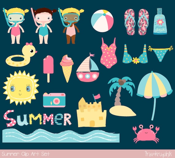 Kids Summer Vacation Clip Art