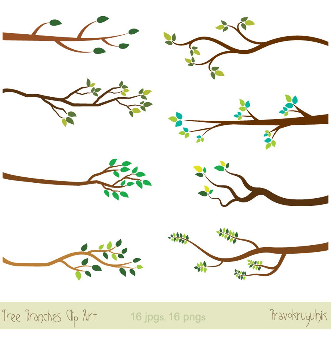 Tree Branches Clipart, Tree Branch Clip Art, Bare Branch Clipart, Leaf ...