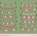 Valentine Bunting Clipart, Love Bunting Clip Art, Cute Hand Drawn ...