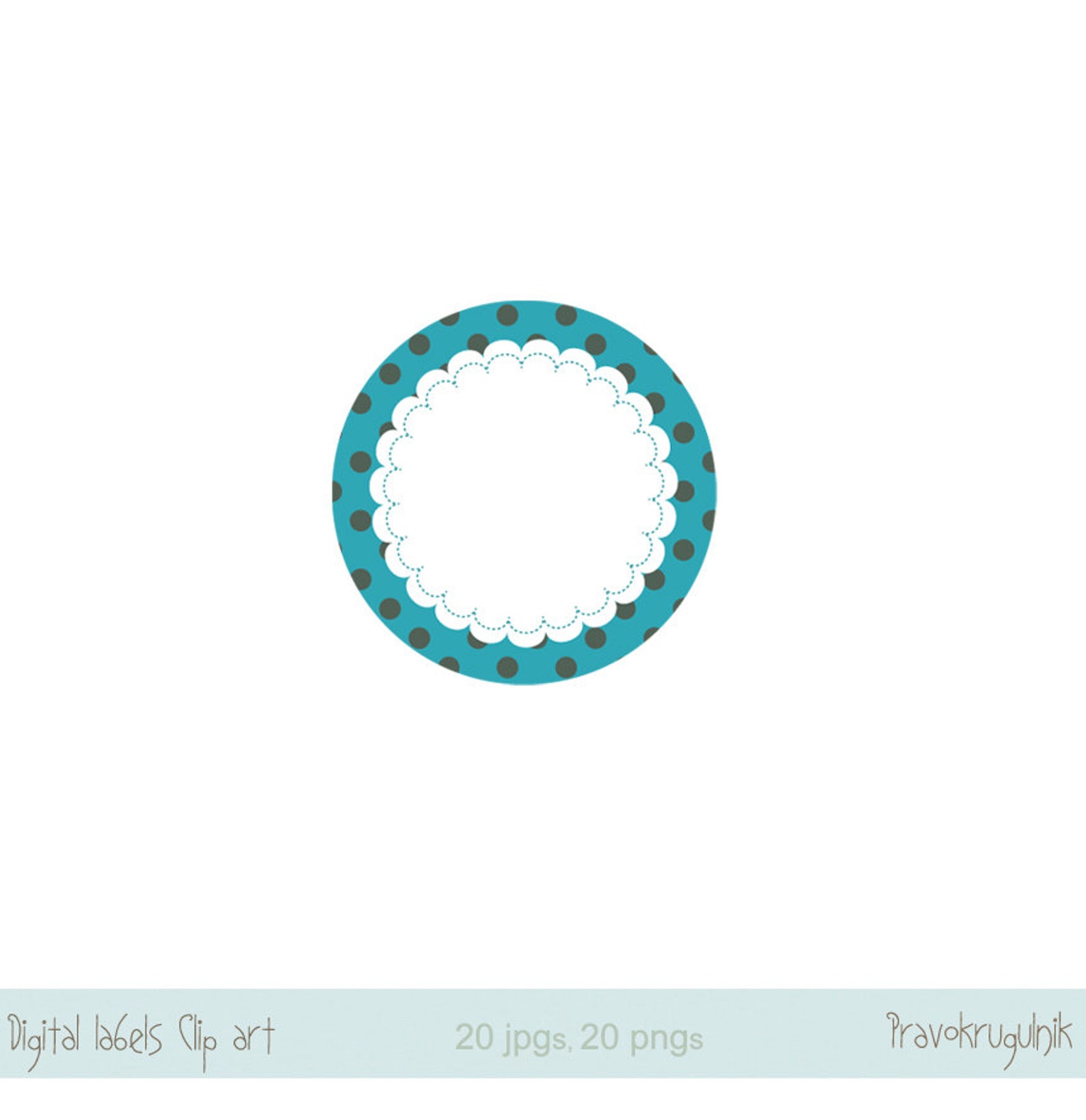 Round Labels Clipart Circle Frame Clip Art Round Border | Etsy