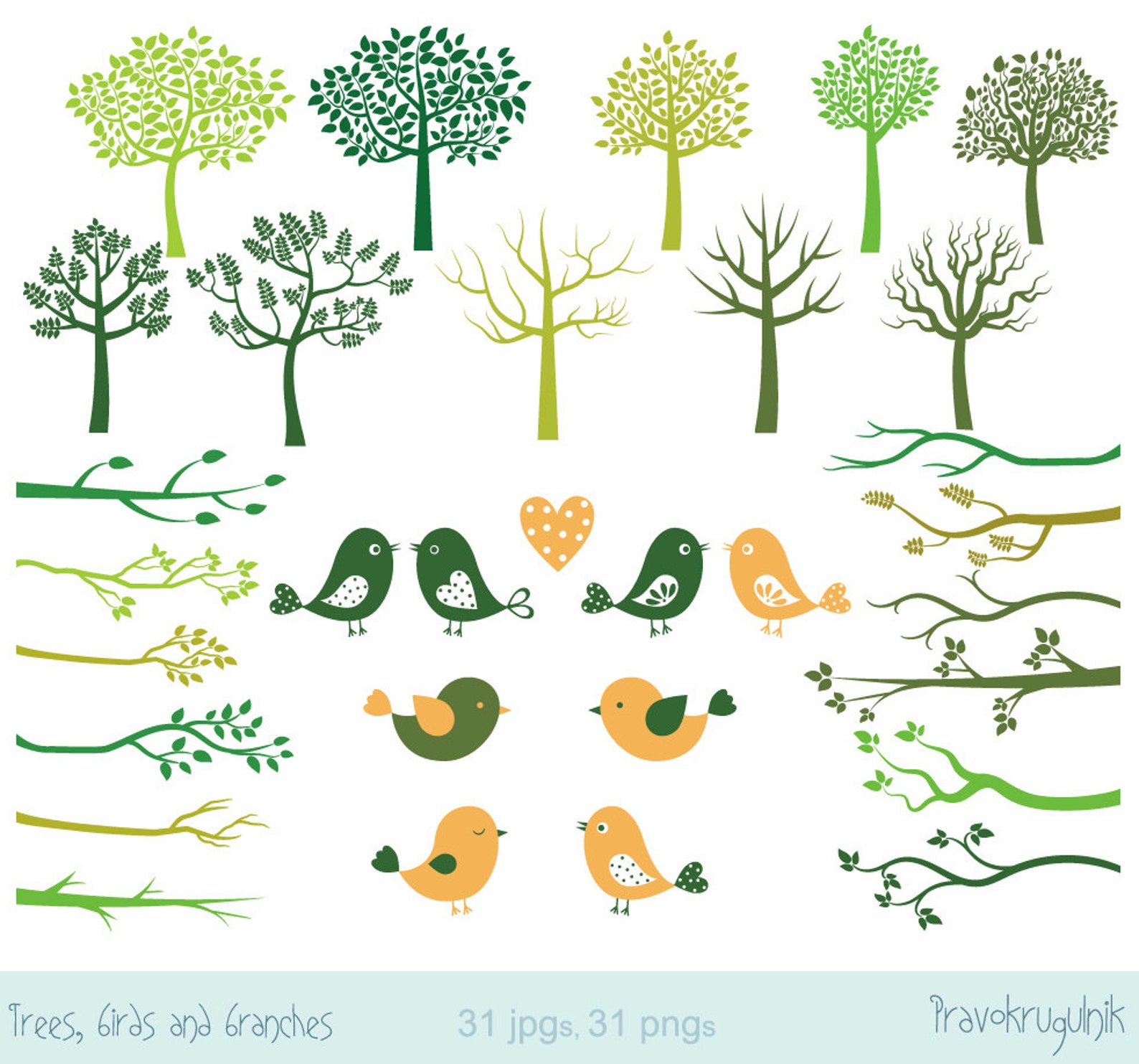 Tree Bird Clip Art, Tree Bird Clipart, Love Birds Clip Art, Tree ...