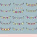 Cute Doodle Bunting Clipart, Yellow and Purple Summer Bunting Clip Art ...