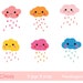Hand Drawn Faces Clip Art, Doodle Outline Face Clipart, Black and White ...