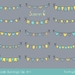 Hand Drawn Summer Bunting Clipart, Yellow and Blue Doodle Beach Bunting ...
